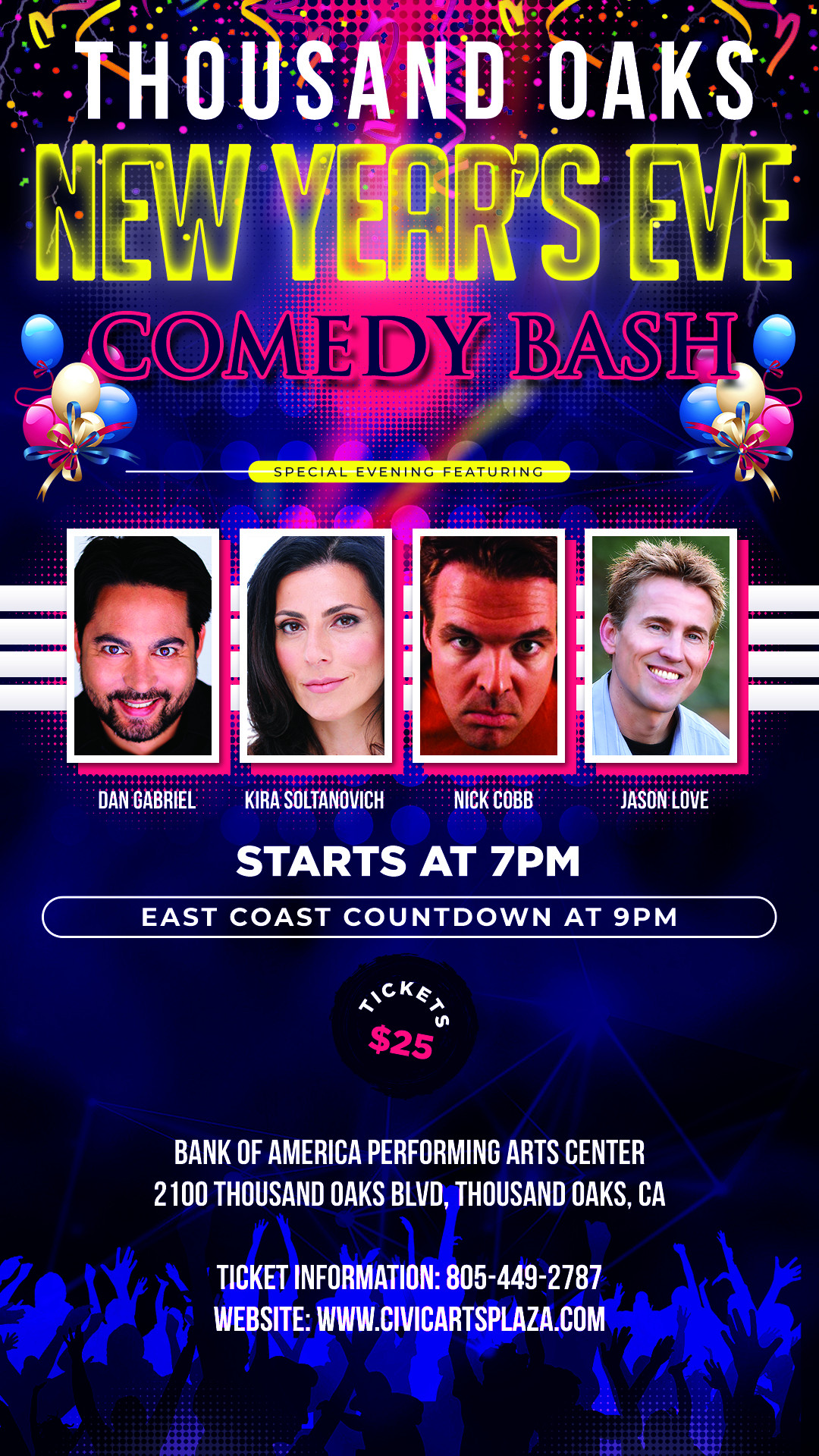 New Year's Eve Comedy Bash - Concert / Performance in Thousand Oaks, CA ...