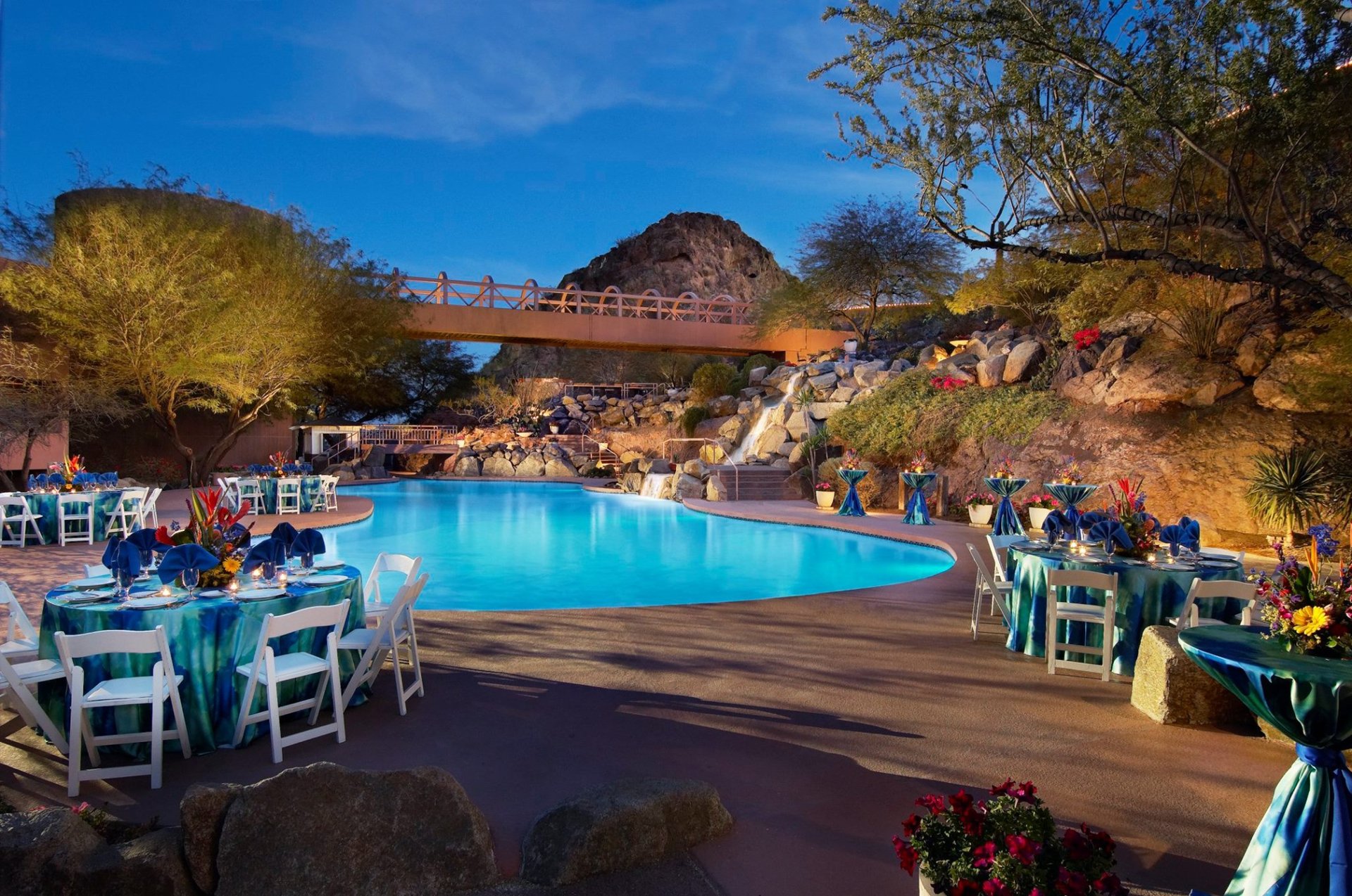 Pool Deck Outdoor Venue at Marriott Phoenix Resort Tempe at The Buttes ...