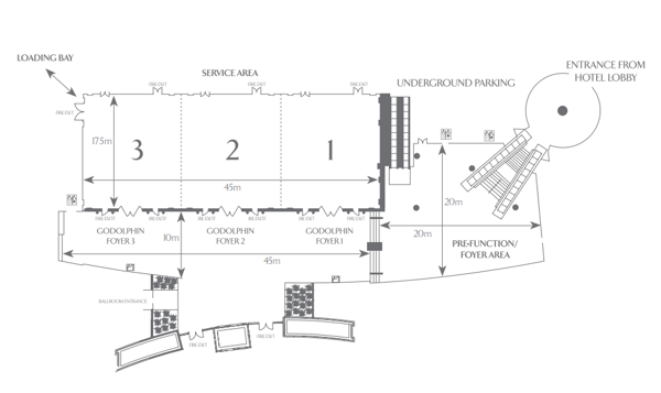 Godolphin Ballroom 1 & 2 at Jumeirah Emirates Towers